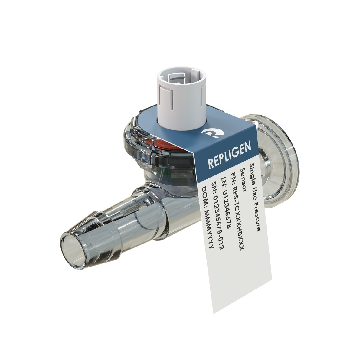 Tri-Clamp 0.50 in to Hose barb 0.375 in Connection Single-use Pressure ...